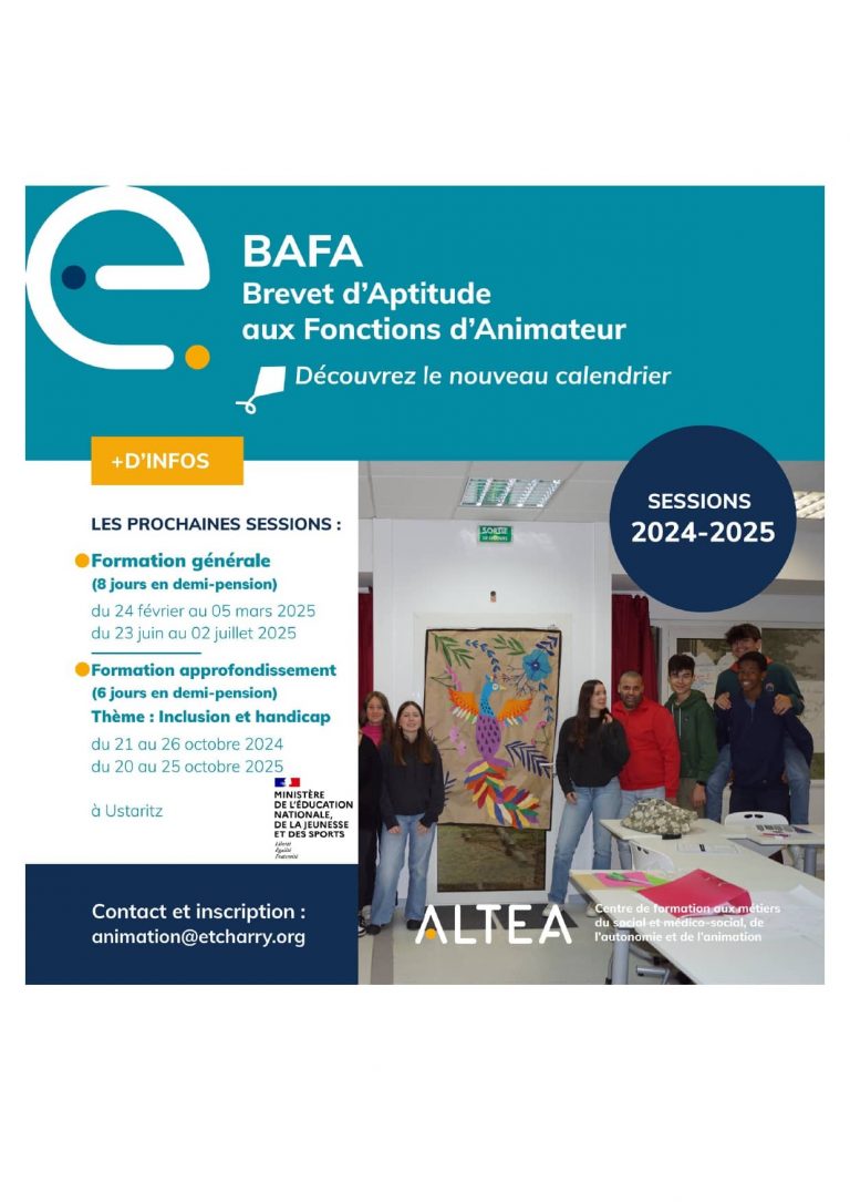 Calendrier formations BAFA 2024-2025 - Commune de MACAYE